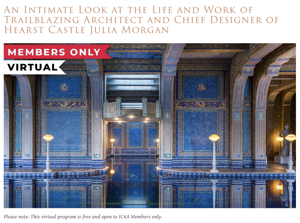 Institute of Classical Architecture & Art Virtual Lecture, "An Intimate ...
